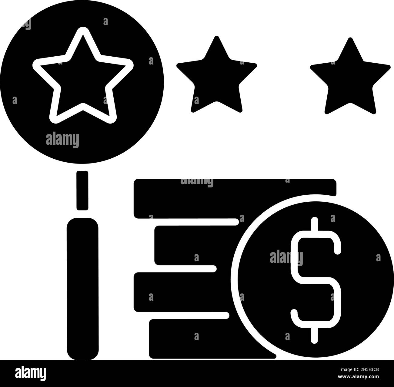 Appraisal icon black vector Black and White Stock Photos & Images - Alamy