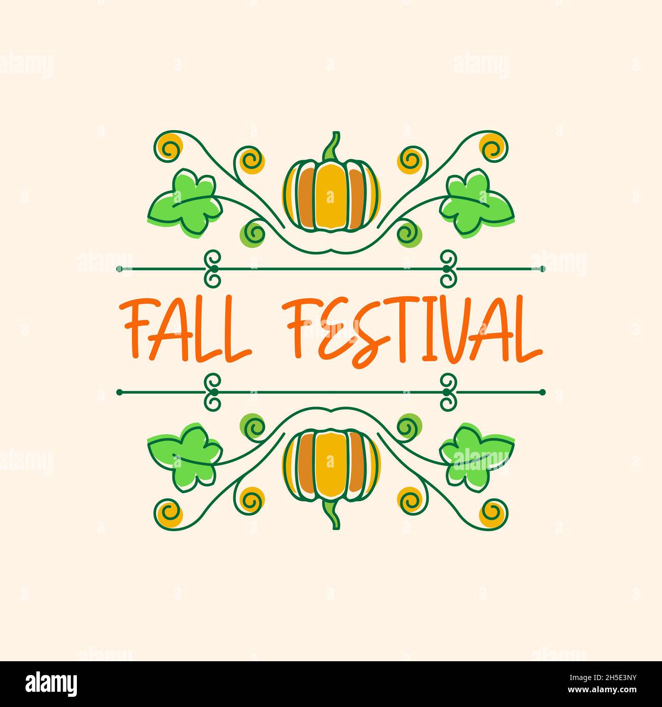 Fall Festival element Vector design illustration Template Stock Photo ...