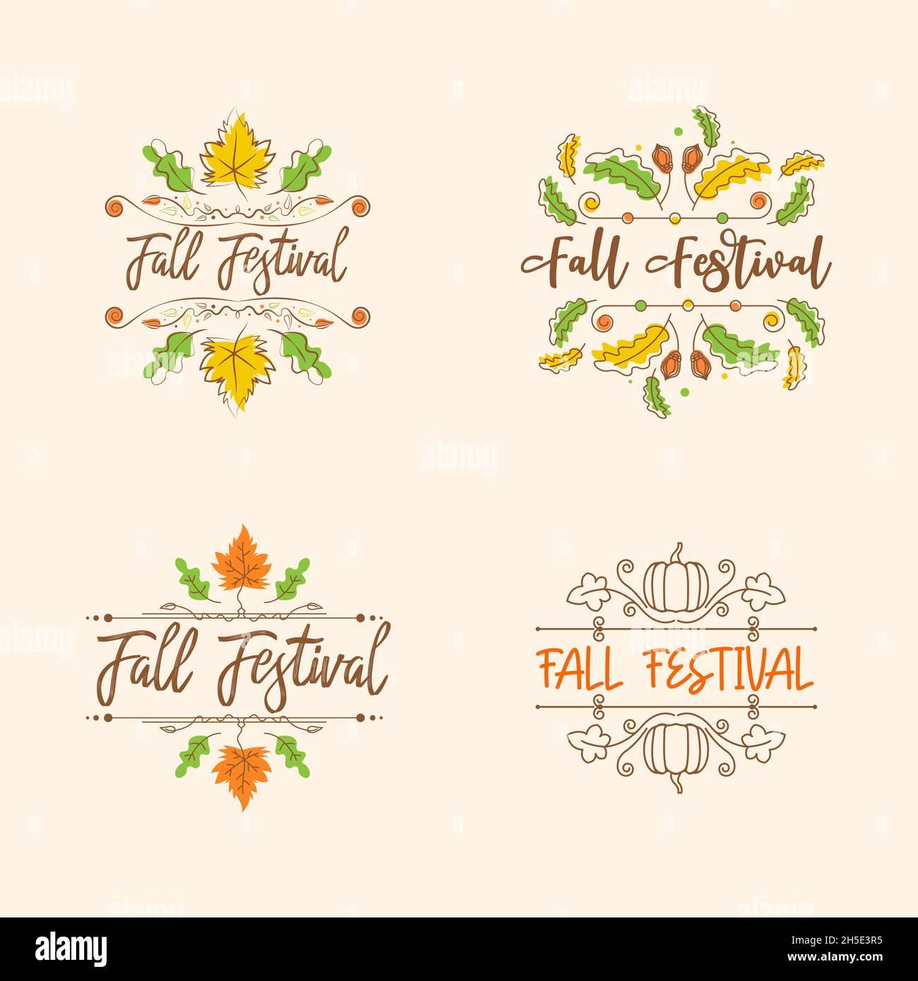 Fall Festival element Vector design illustration Template Stock Photo ...