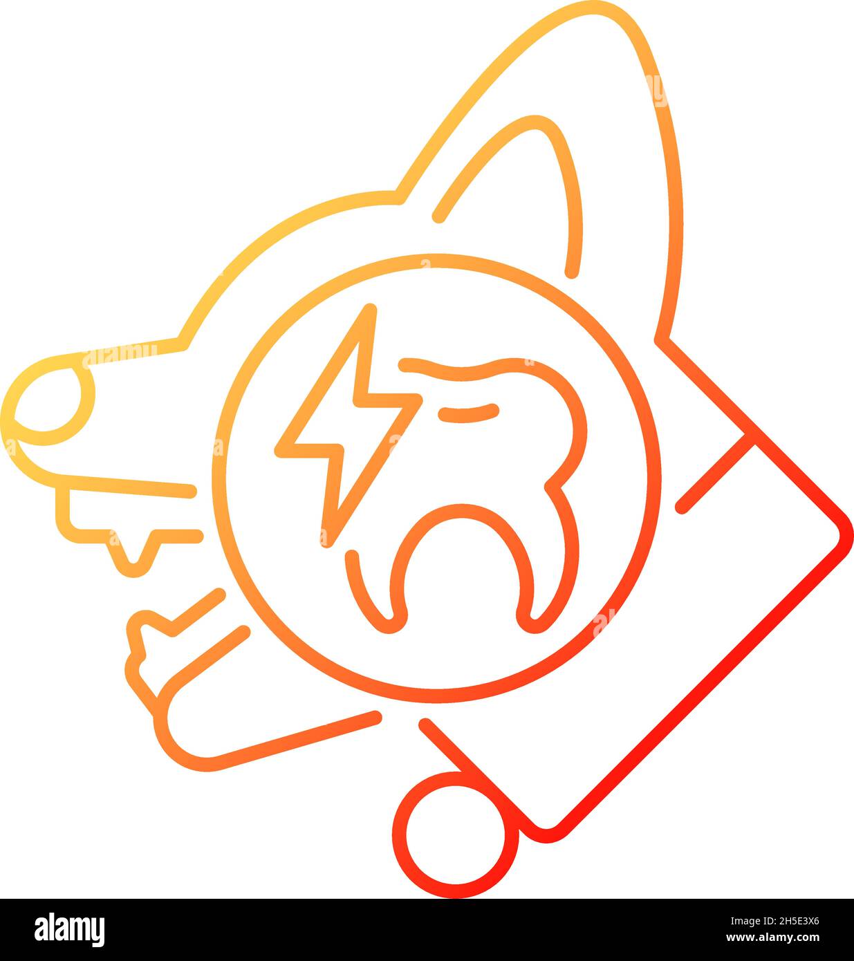 Periodontal disease gradient linear vector icon Stock Vector Image ...