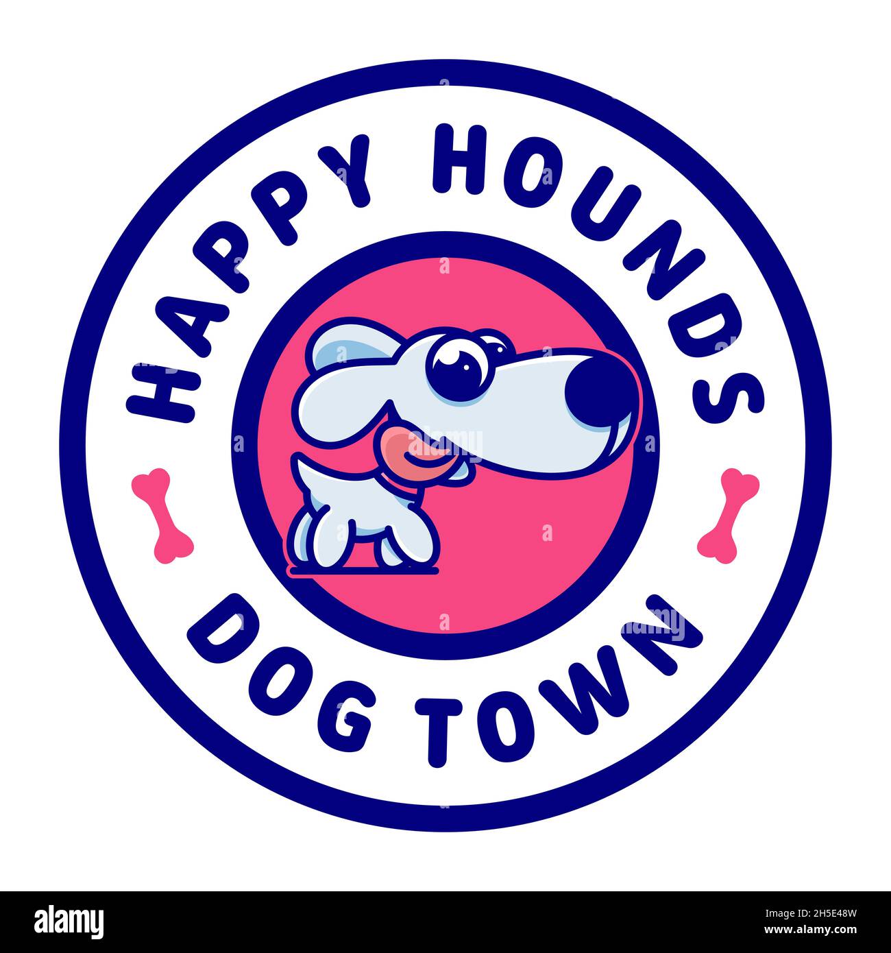 HAPPY HOUND DOG MASCOT LOGO Stock Vector Image & Art - Alamy