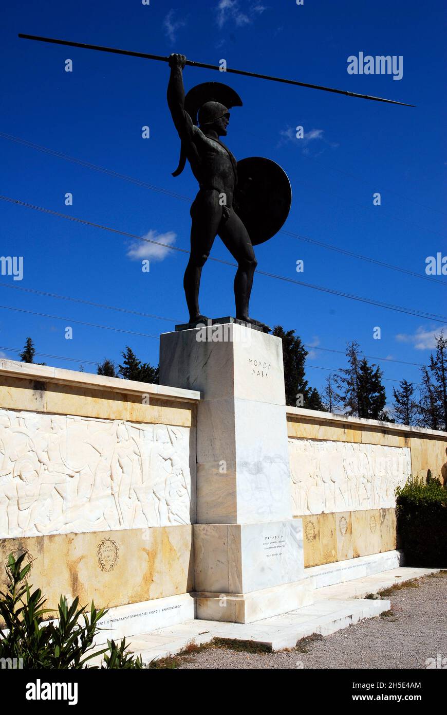 Greece Battle of Thermopylae Leonidas monument Stock Photo - Alamy