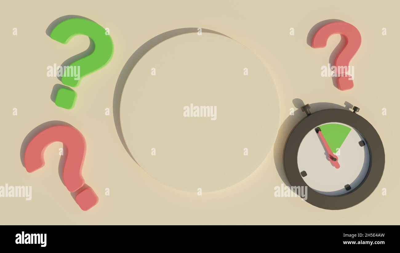 Quiz, question, Frequently asked questions background. 3D rendering ...