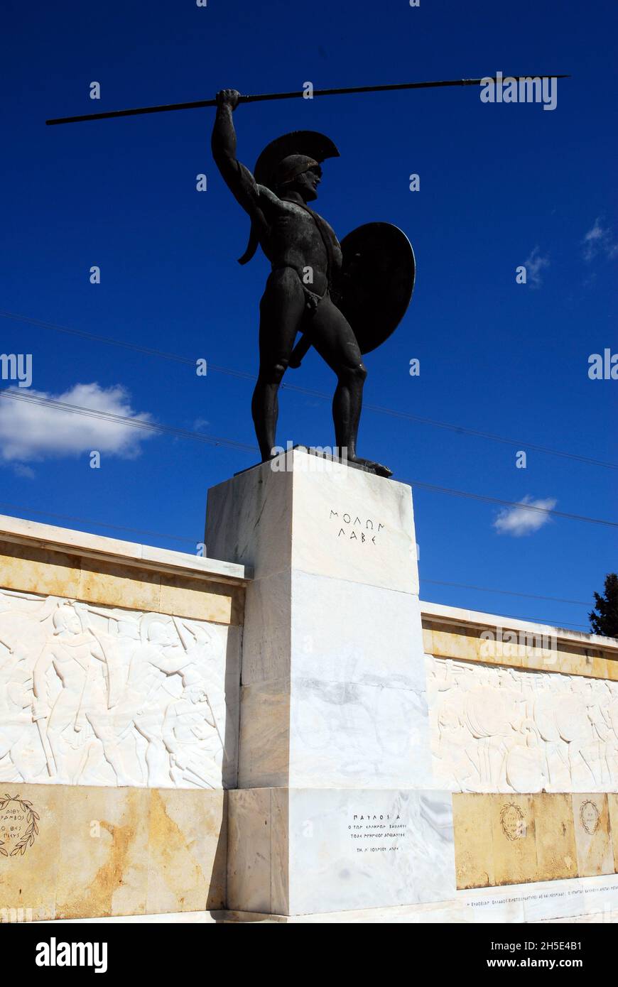 Greece Battle of Thermopylae Leonidas monument Stock Photo - Alamy