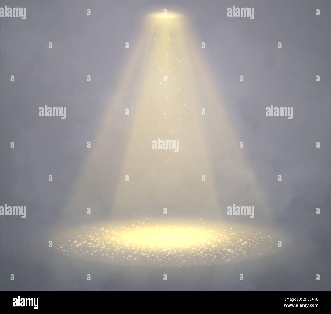 Gold spotlight isolated. Transparent light effect. Vector illustration ...