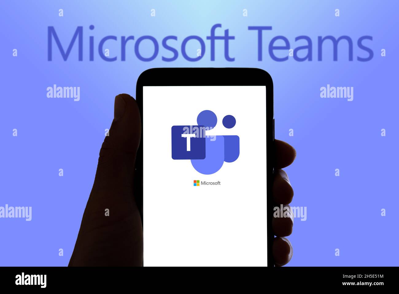 In this photo illustration the logo of the remote team work app ...