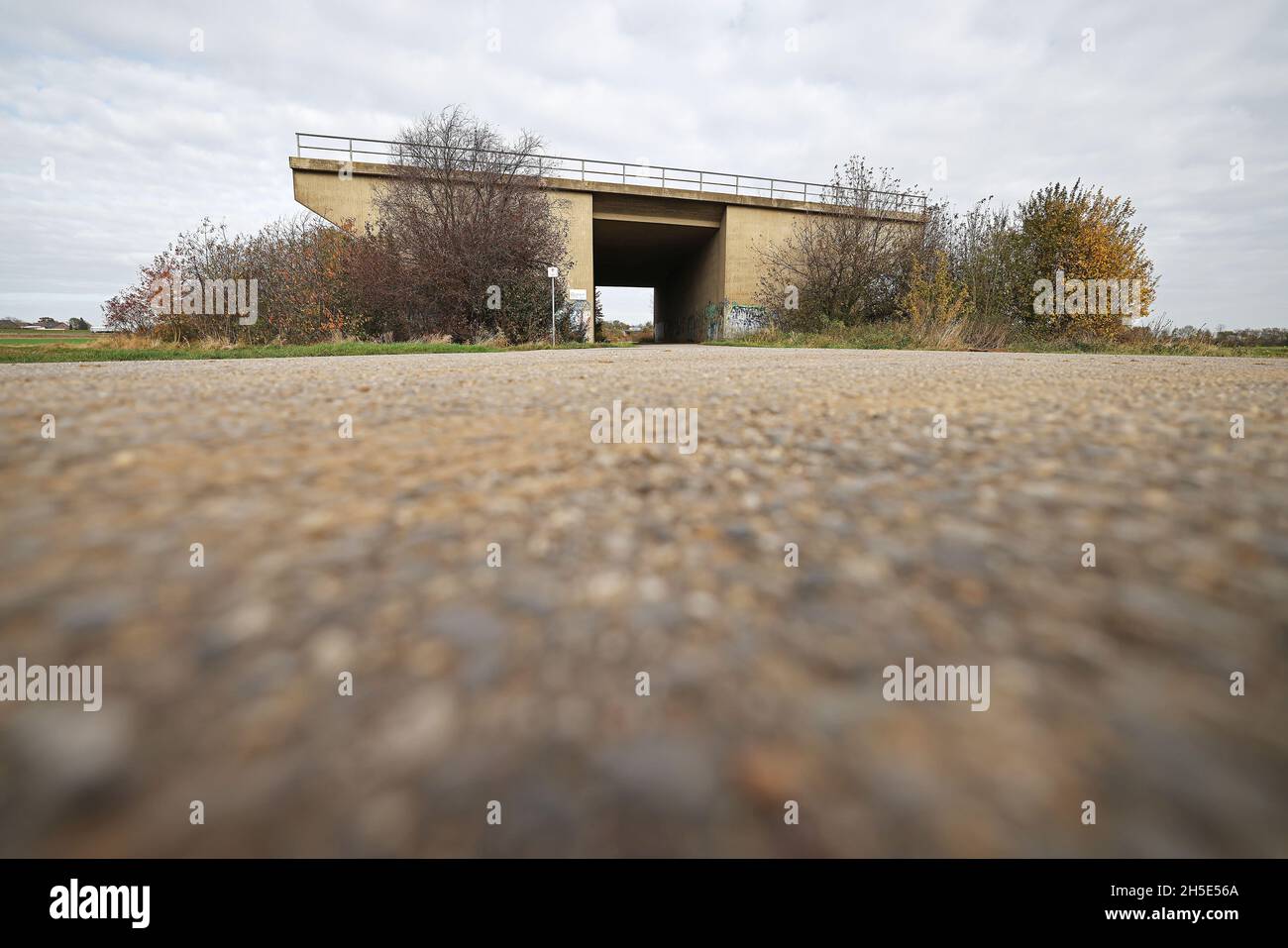 Euskirchen, Germany. 08th Nov, 2021. An unused bridge for an unfinished ...