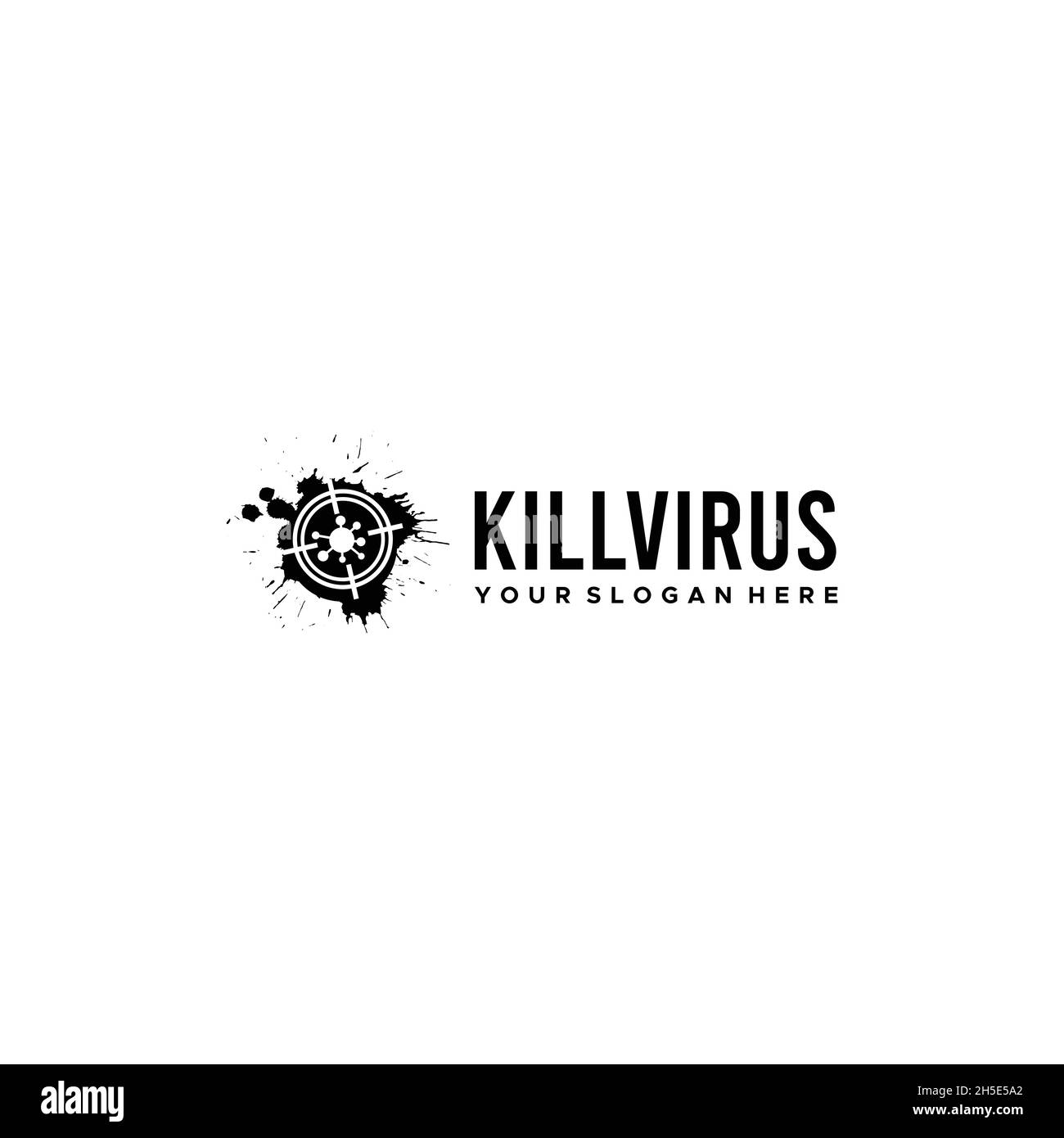 minimalist KILLVIRUS target splash logo design Stock Vector Image & Art ...