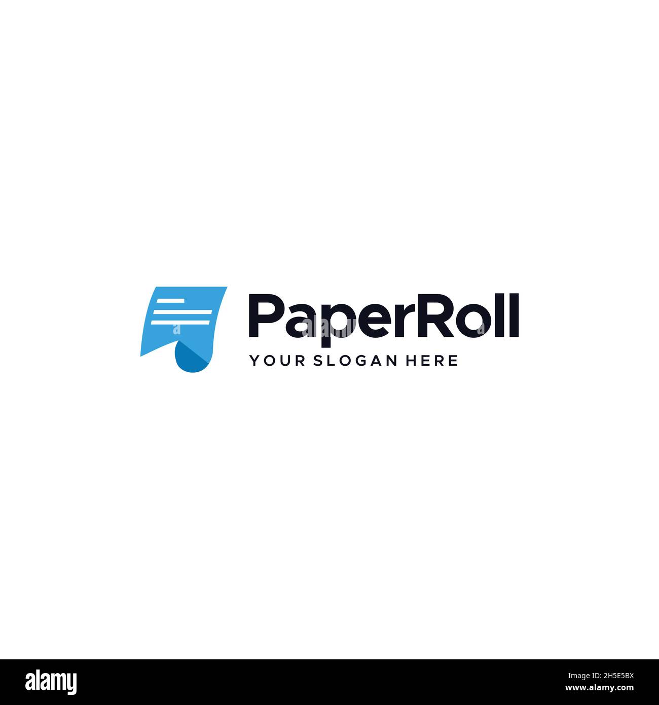 minimalist PaperRoll writer notes Logo design Stock Vector Image & Art ...