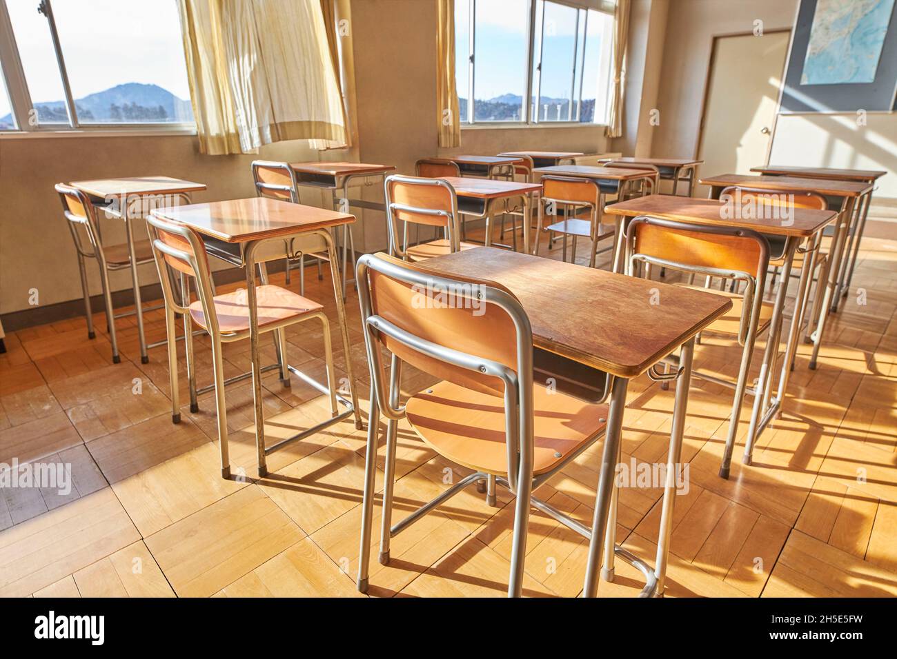 Empty school interior Stock Photo - Alamy