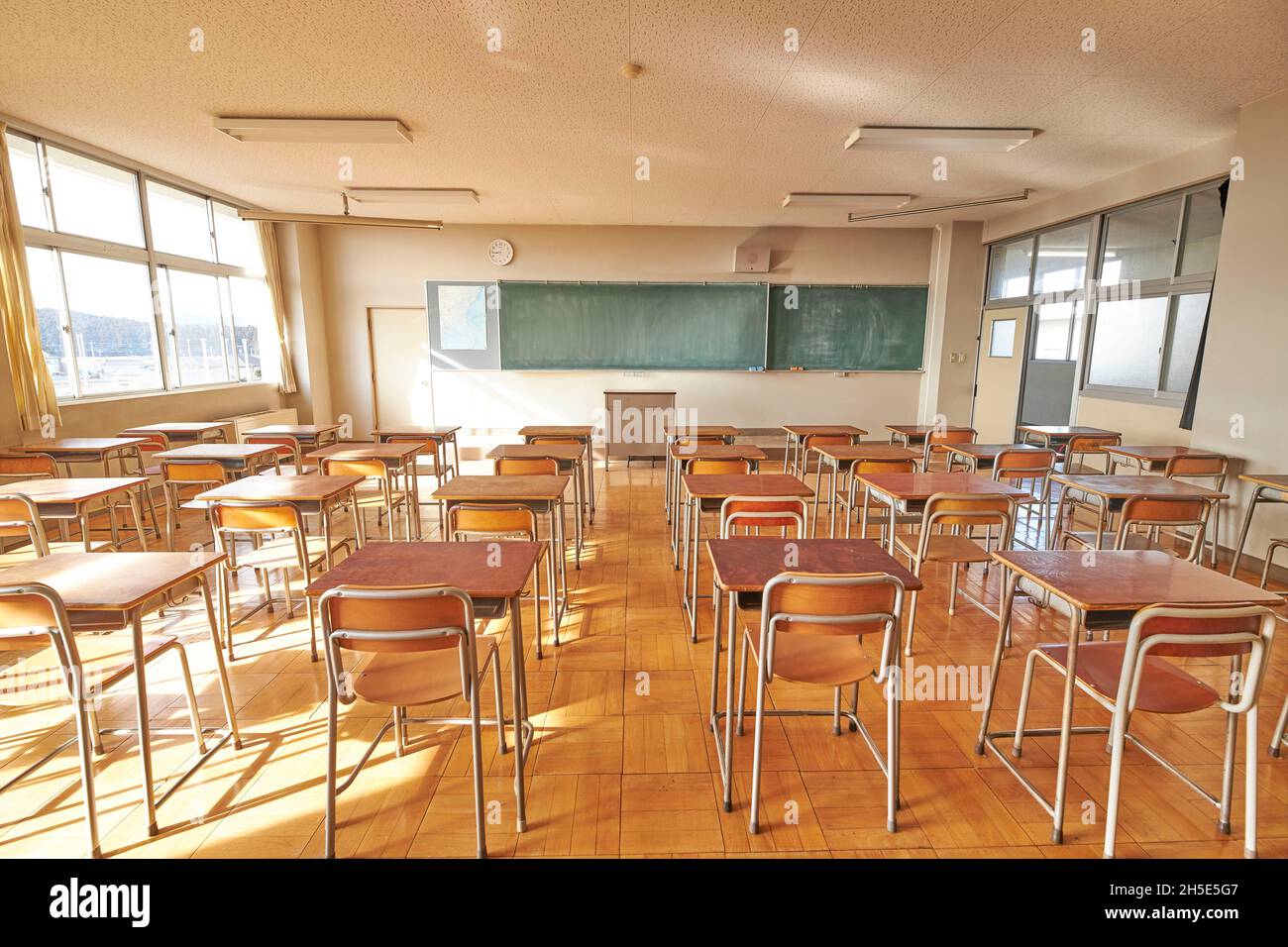 Empty school interior Stock Photo - Alamy