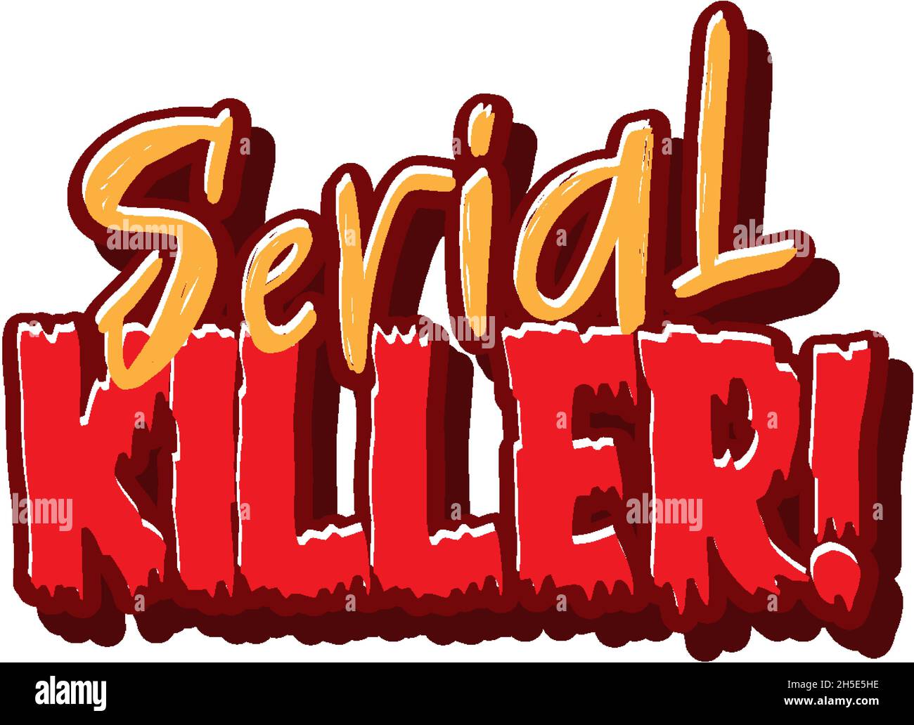 Dripping blood style with word Serial Killer logo illustration Stock ...