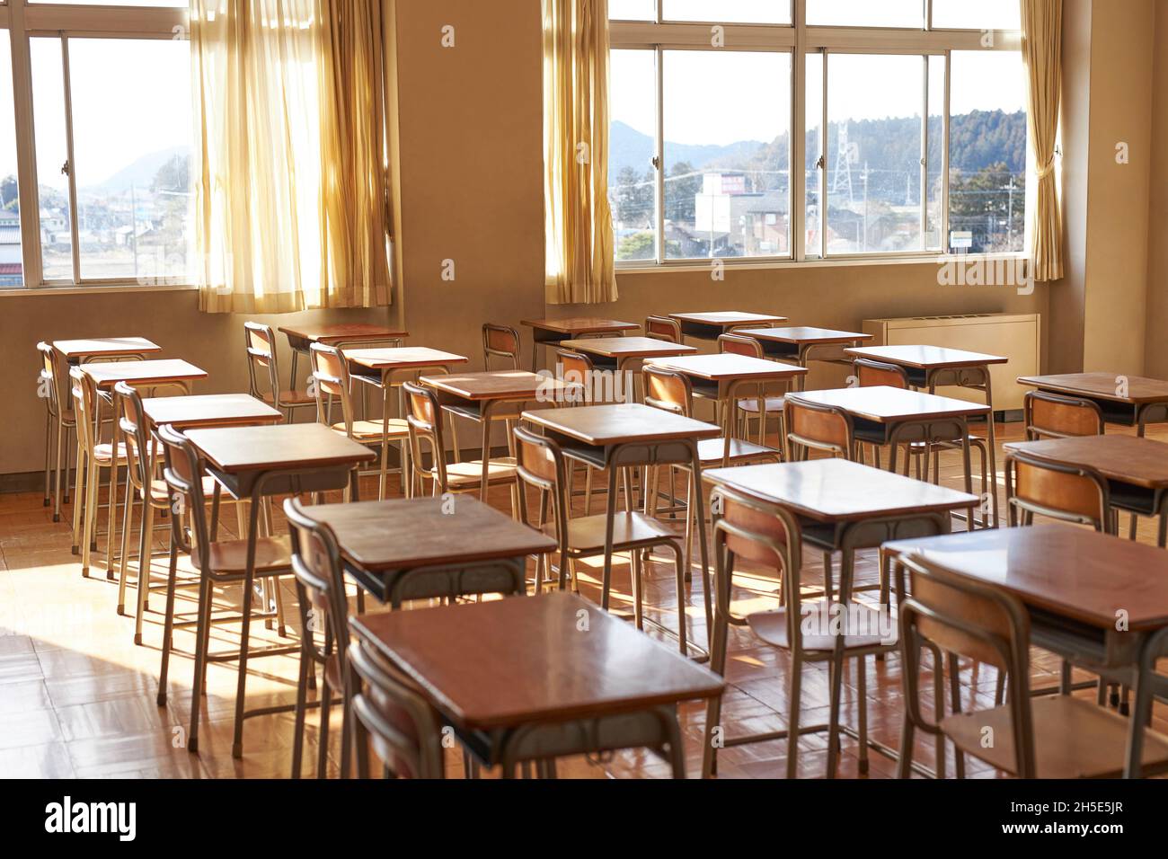 Empty school interior Stock Photo - Alamy