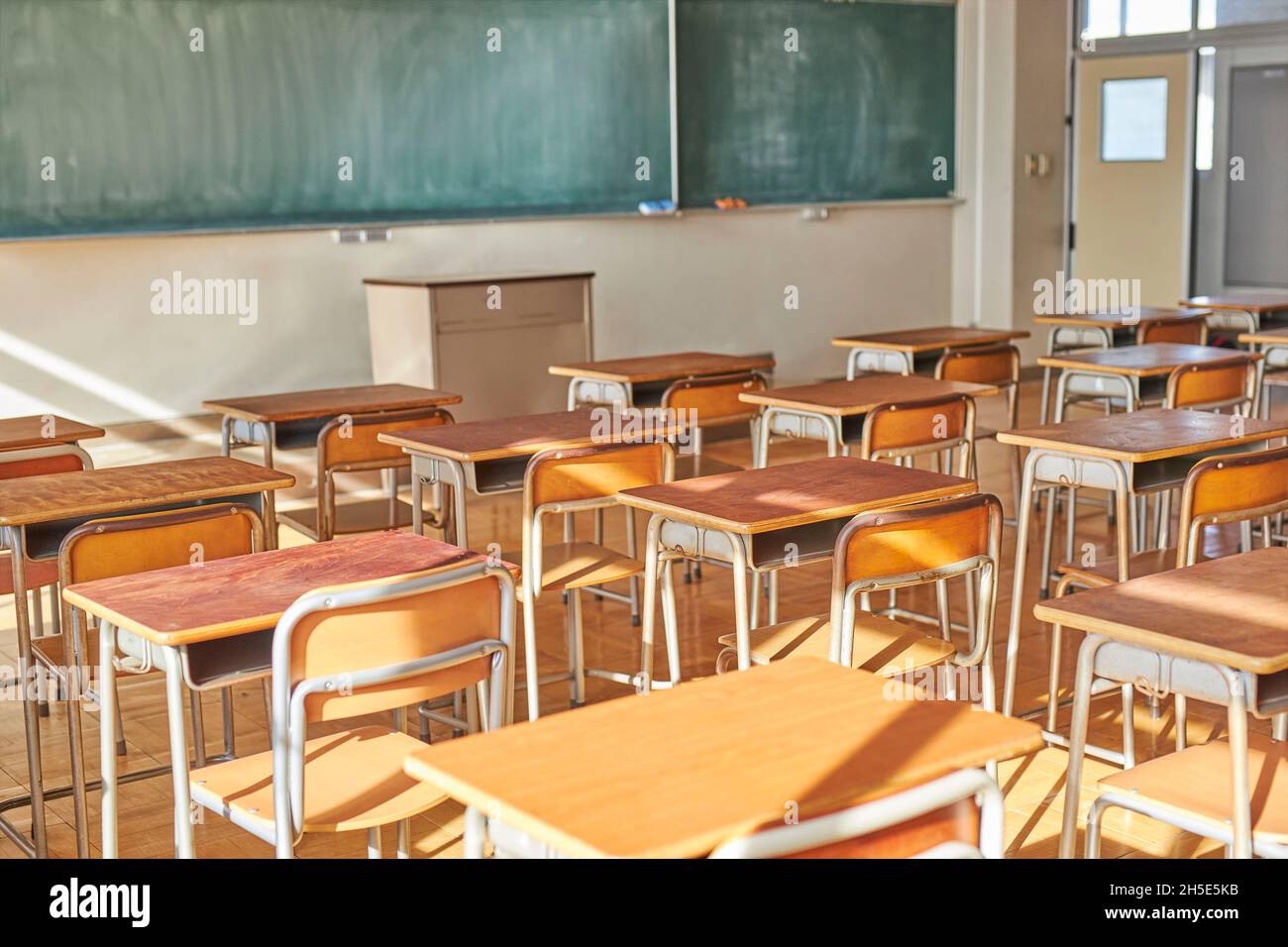 Empty school interior Stock Photo - Alamy