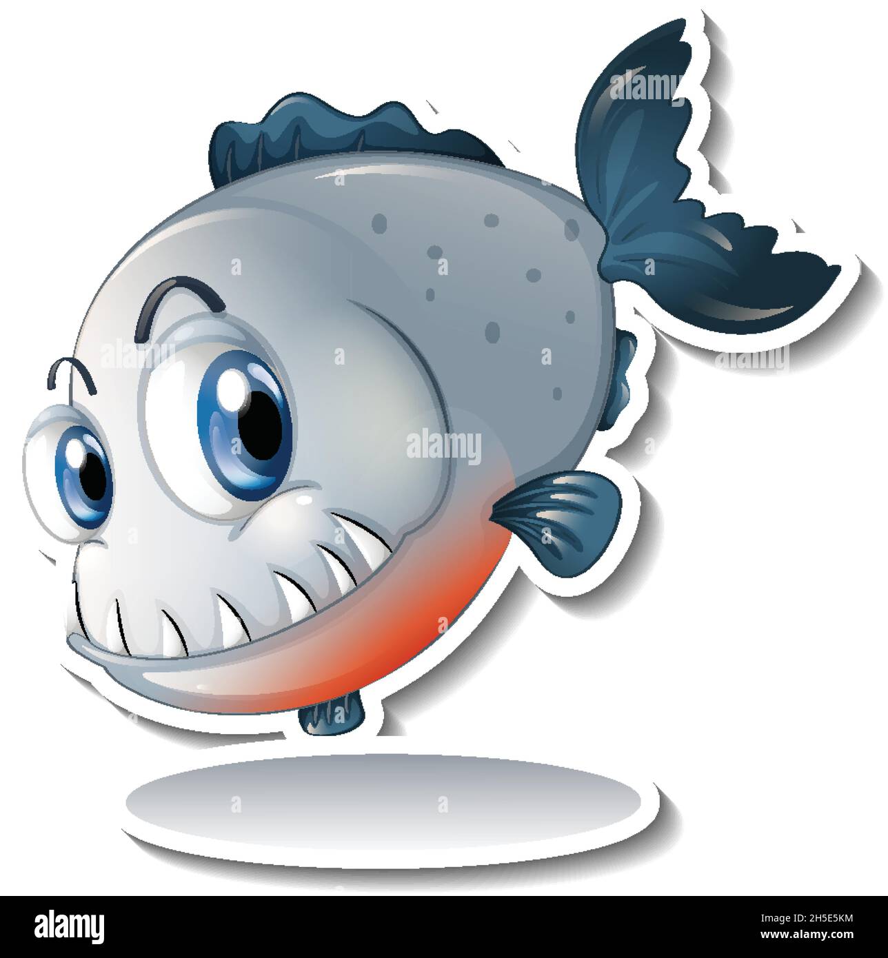 Cartoon illustration piranha happy hi-res stock photography and images ...