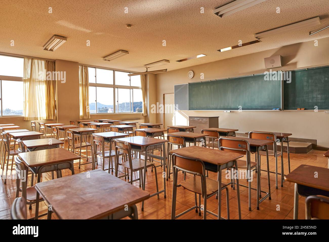 Empty school interior Stock Photo - Alamy