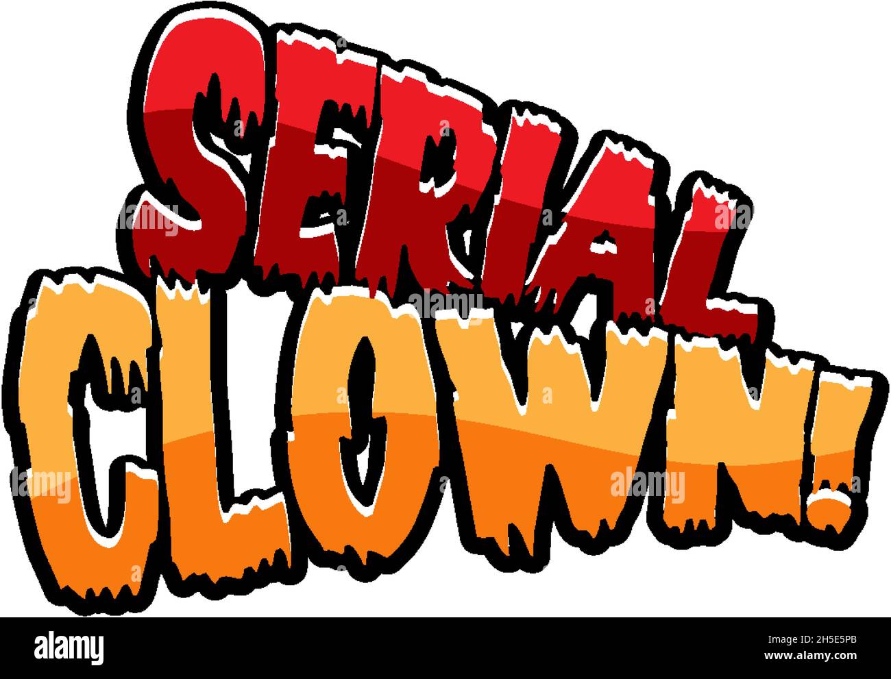 Serial Clown word logo for Halloween illustration Stock Vector Image ...