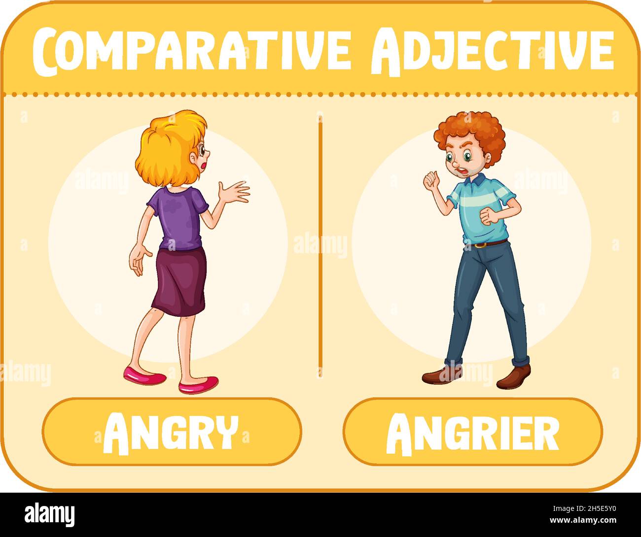 Cartoon illustration letter angry expression hi-res stock photography ...