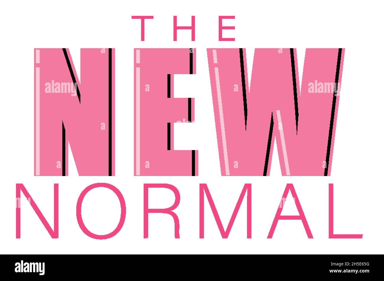 The New Normal text design on white background illustration Stock ...