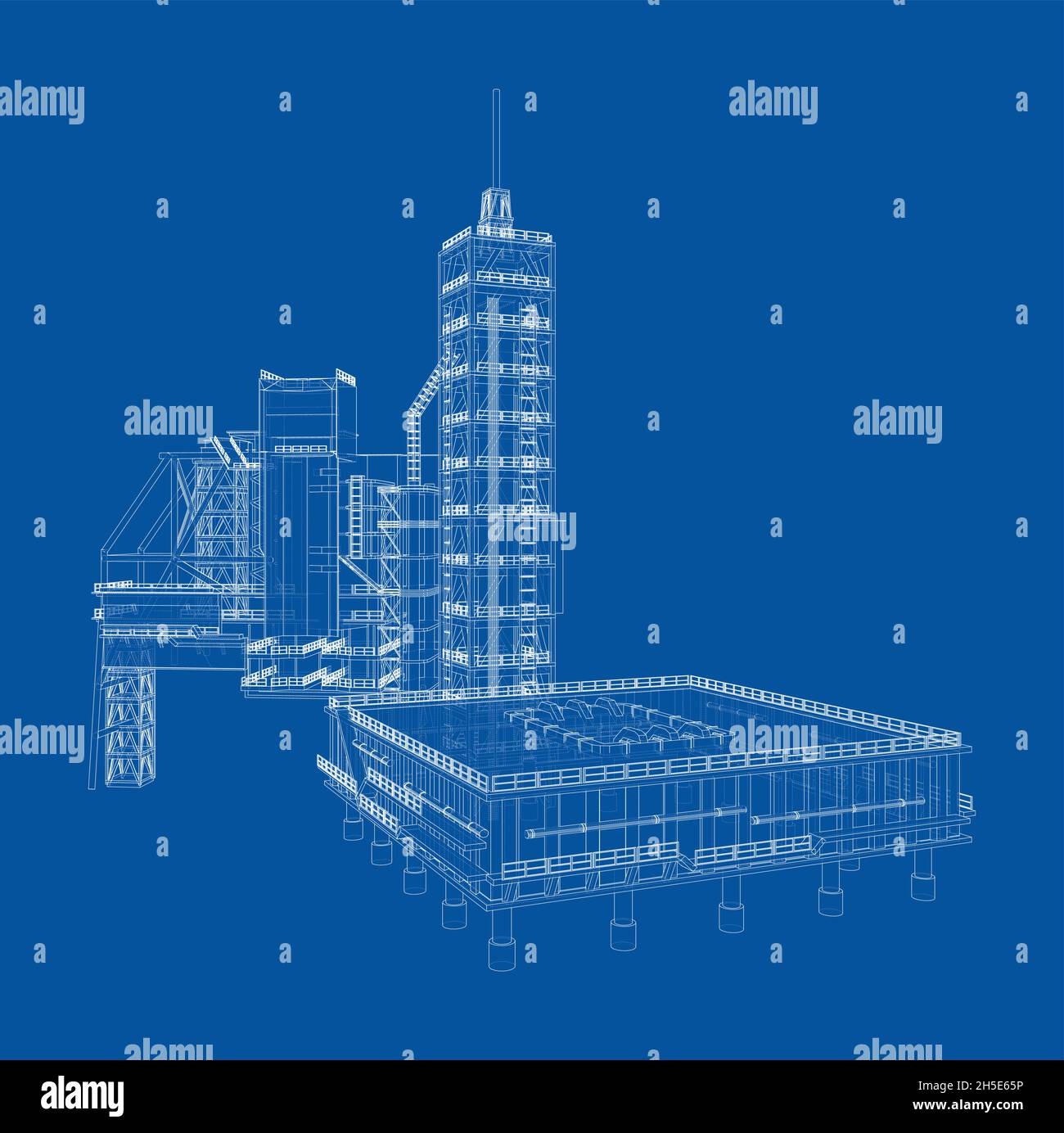 Launch pad whithout Space Rocket. Vector Stock Vector Image & Art - Alamy