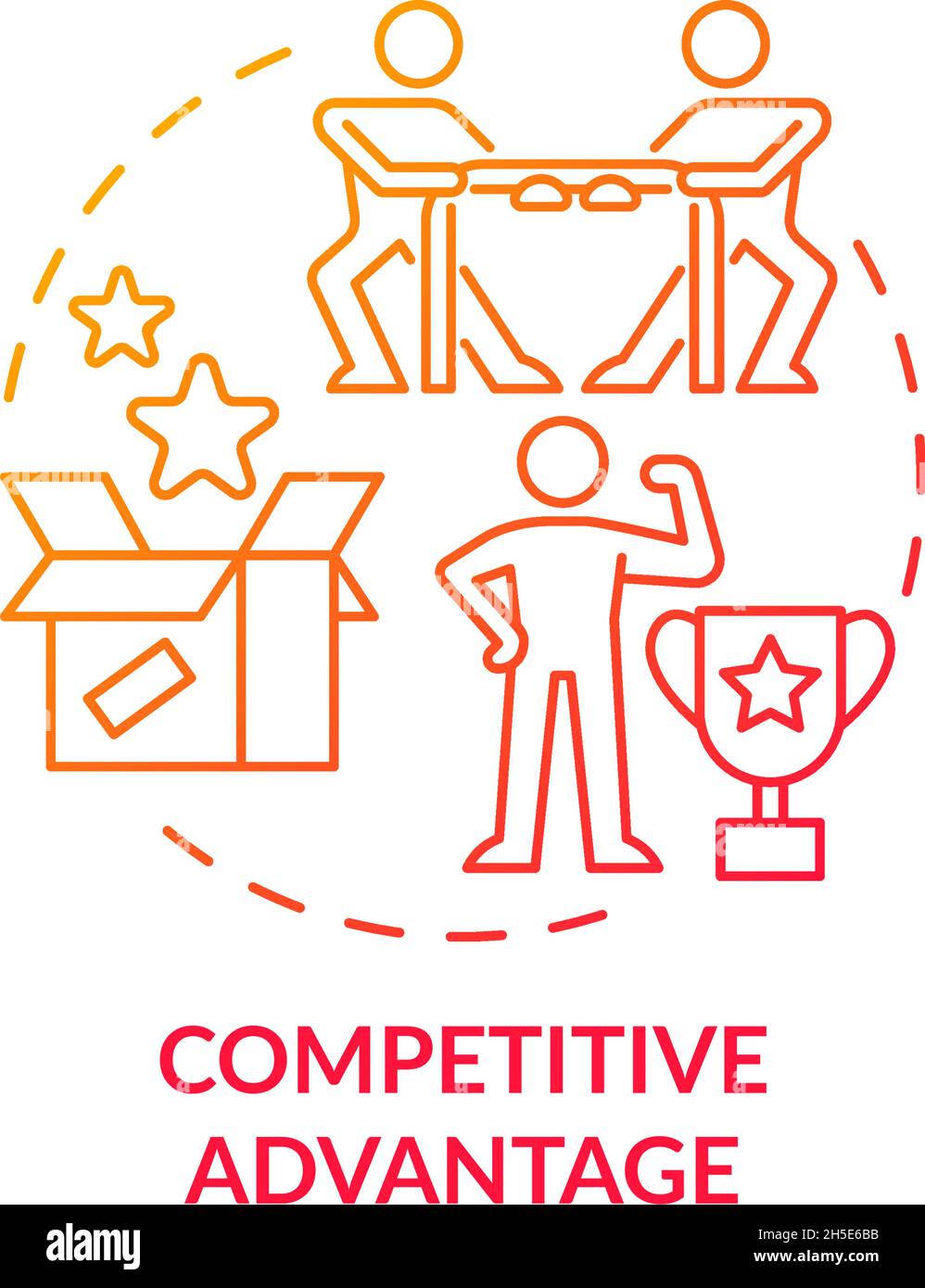 Competitive advantage red gradient concept icon Stock Vector Image ... Competitive advantage red gradient concept icon Stock Vector Image ...