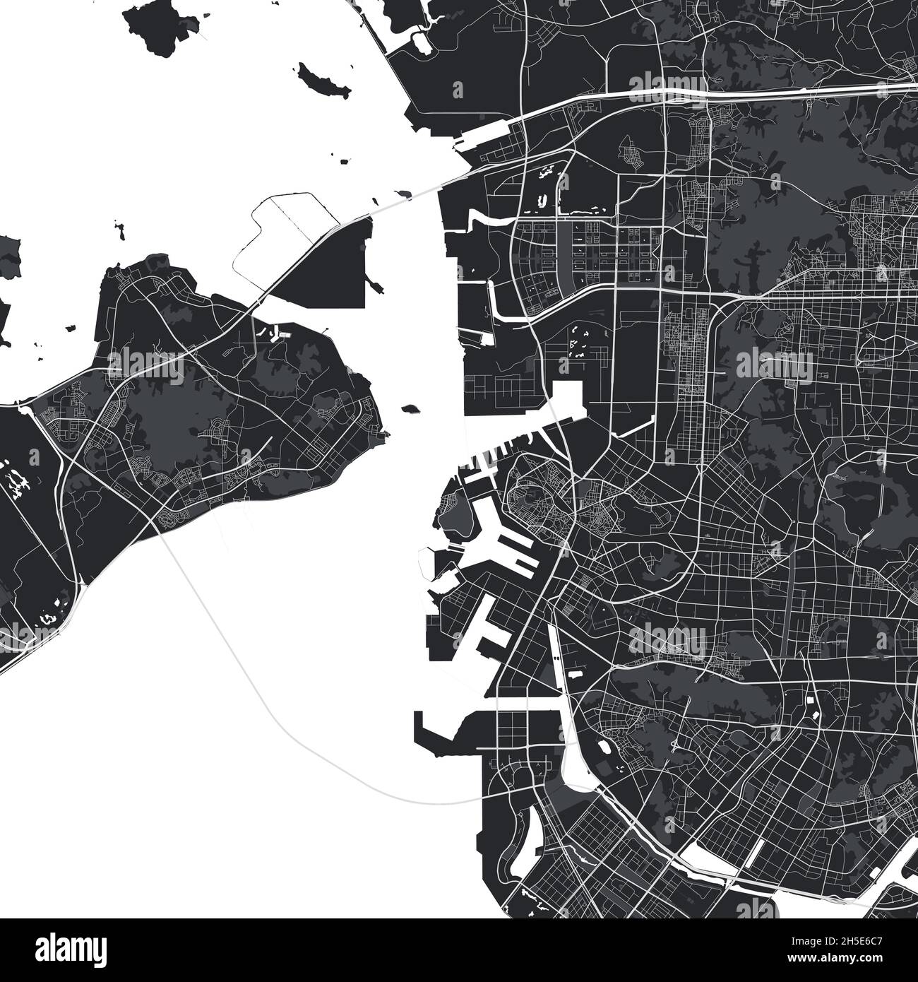 Incheon street view Stock Vector Images - Alamy