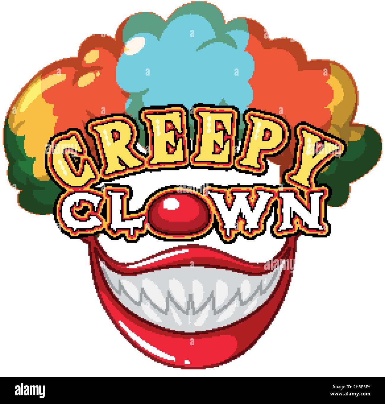 Creepy clown font logo illustration Stock Vector Image & Art - Alamy