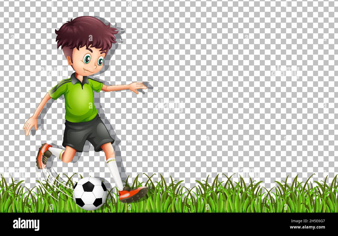 Football player cartoon character on transparent background ...