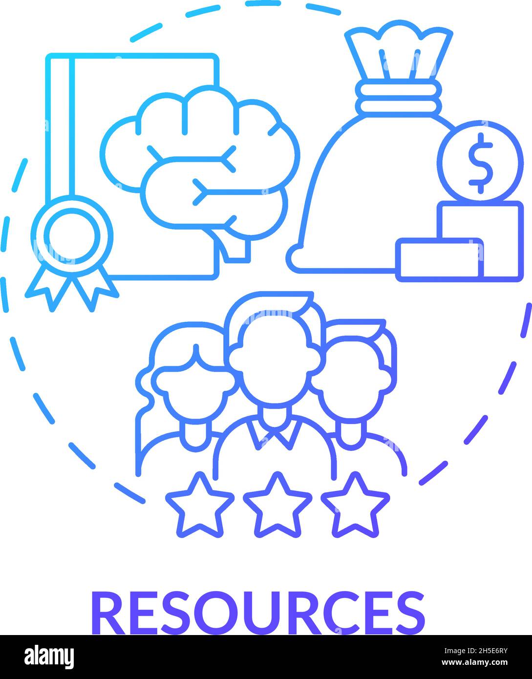 Resources blue gradient concept icon Stock Vector Image & Art - Alamy