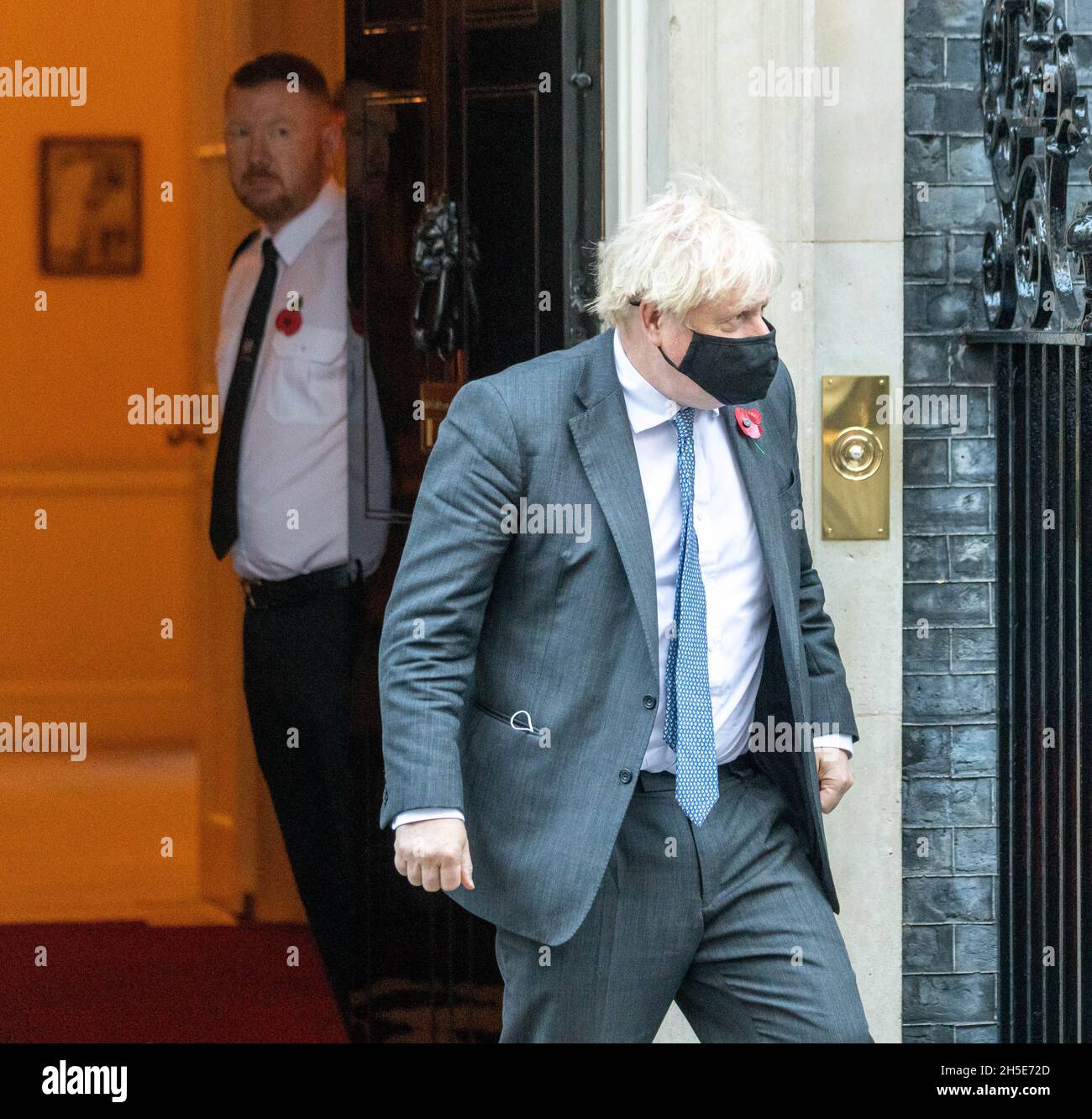 London, UK. 9th Nov, 2021. Boris Johnson, MP Prime Minister leaves 10 ...