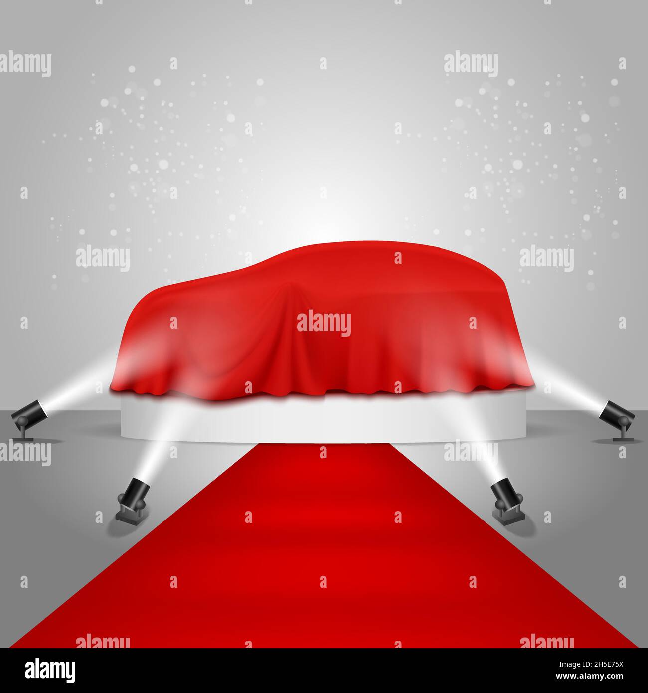 Car show round podium, vector realistic illustration Stock Vector Image ...