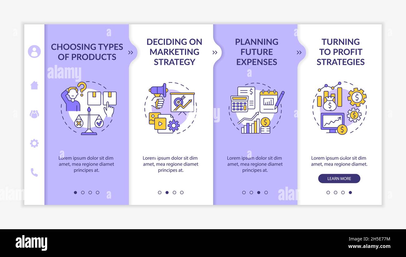 Deciding on business model onboarding vector template Stock Vector ...