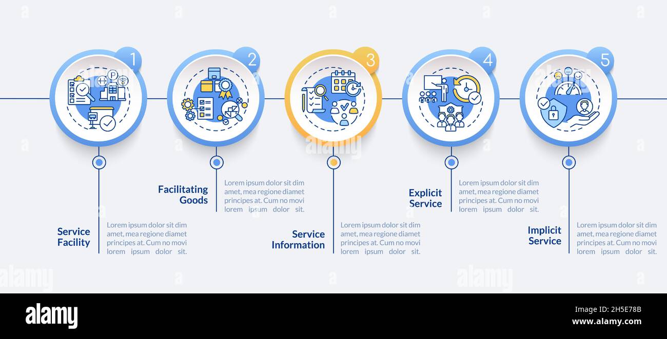 Company service characteristics vector infographic template Stock ...