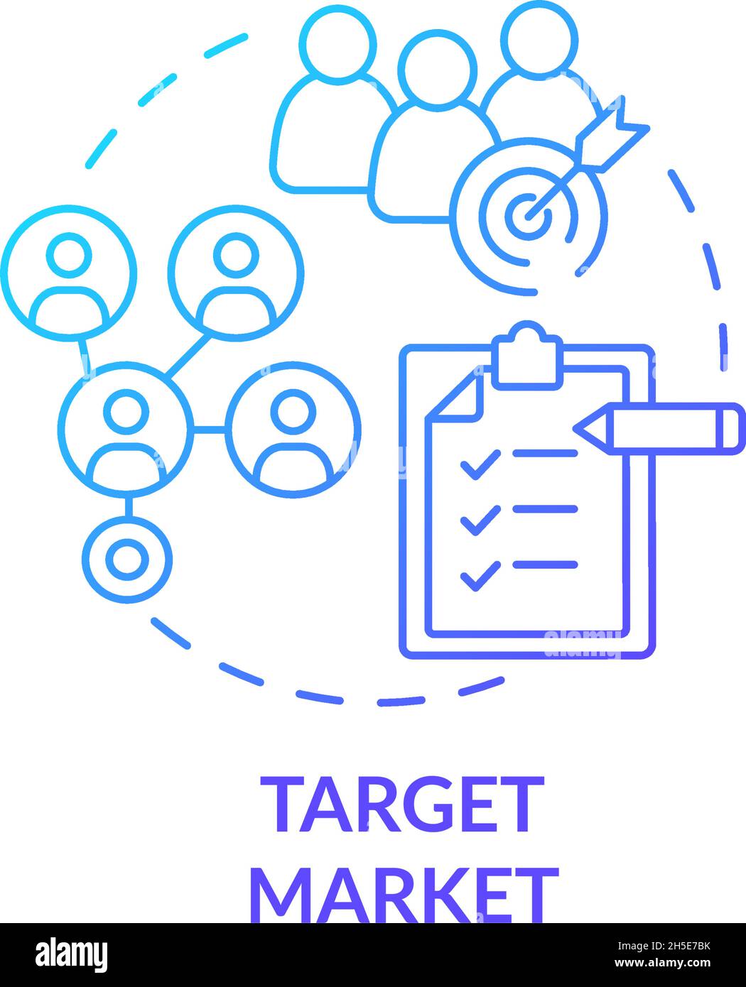 Target market blue gradient concept icon Stock Vector Image & Art - Alamy