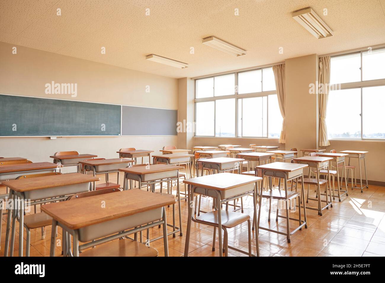 Empty school interior Stock Photo - Alamy