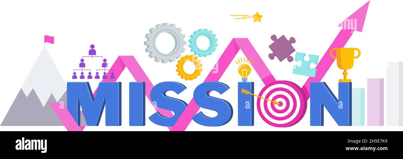 Business mission statement. Word mission typographic concept Stock ...