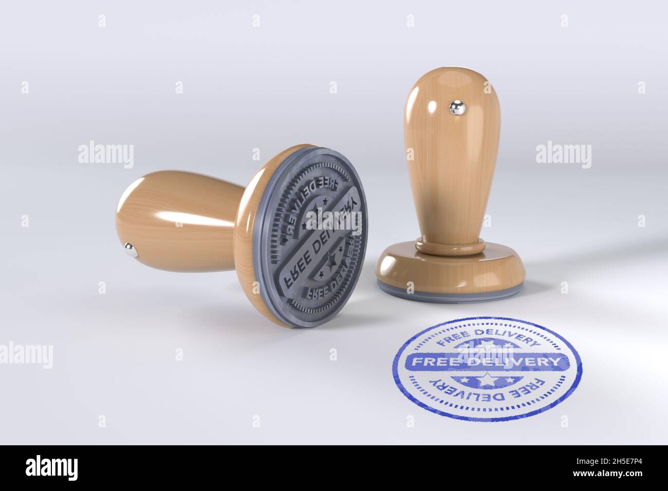 Free Delivery Stamp Wooden Round Stamper And Stamp With Text Certified