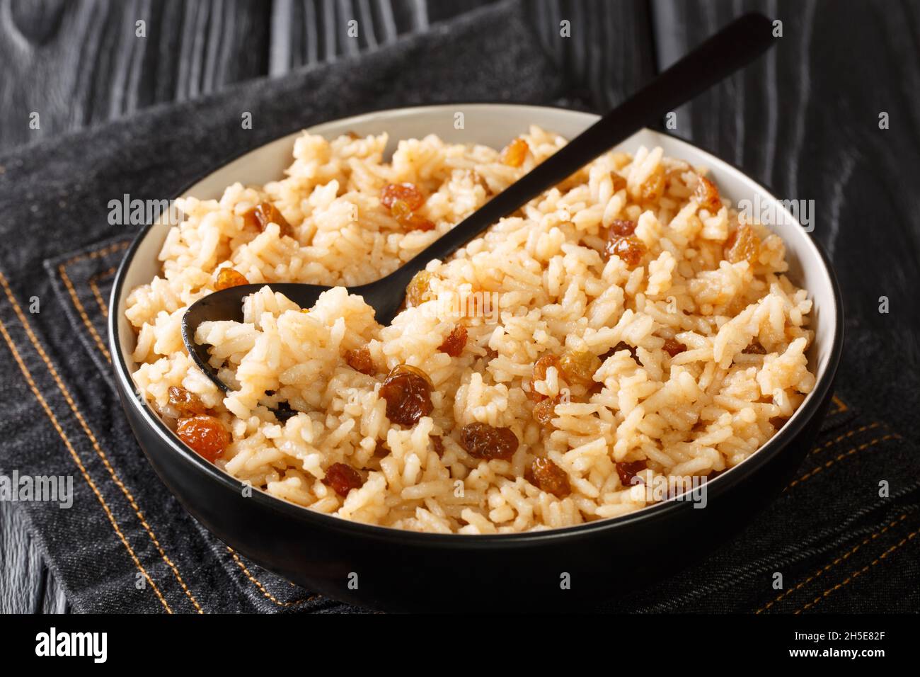 Arroz Con Coco Traditional coconut Rice Dish From Colombia close-up in ...