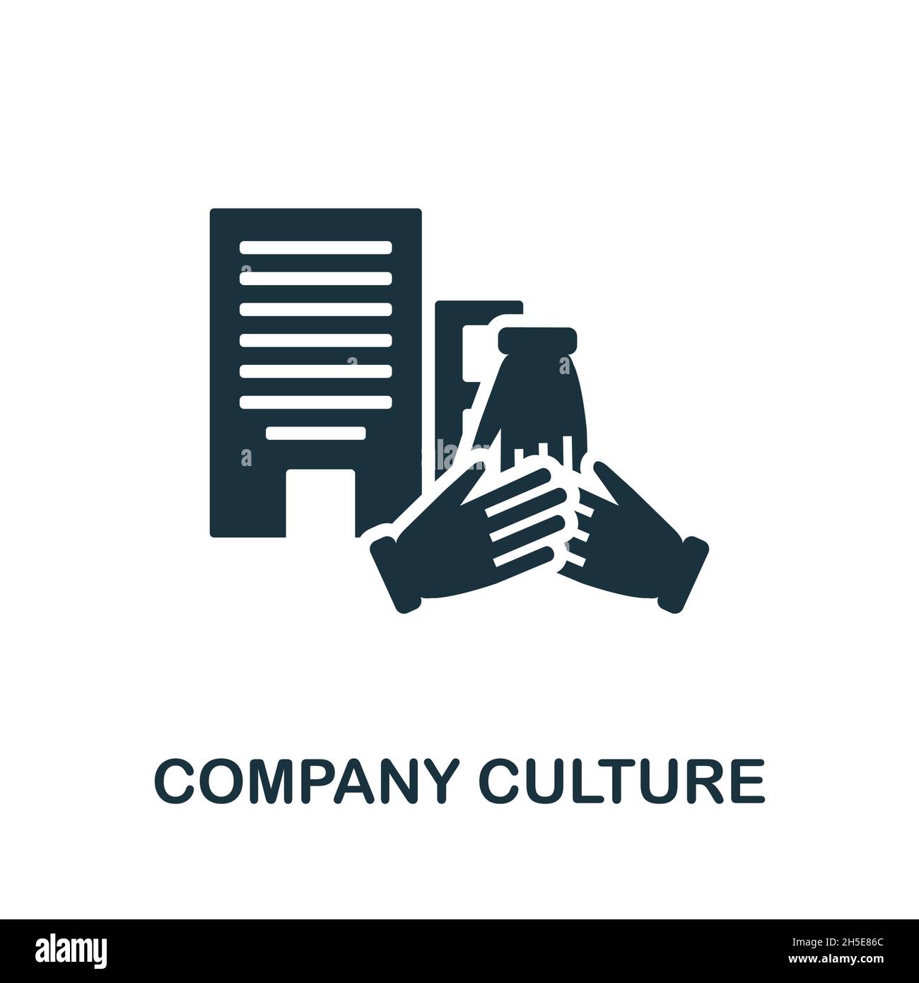 Company Culture icon. Monochrome sign from digital transformation collection. Creative Company ...
