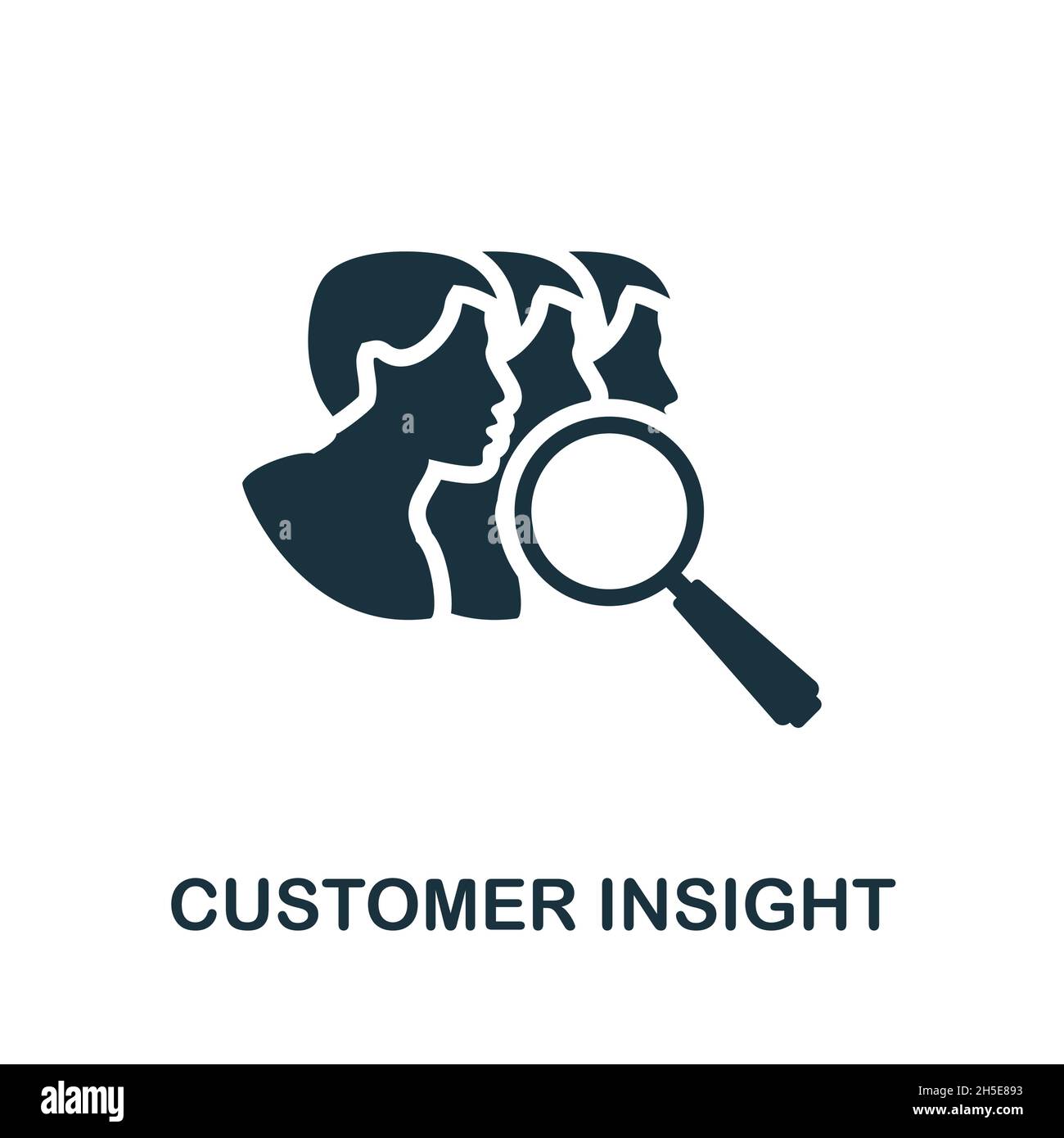 Customer Insight icon. Monochrome sign from digital transformation ... Customer Insight icon. Monochrome sign from digital transformation ...