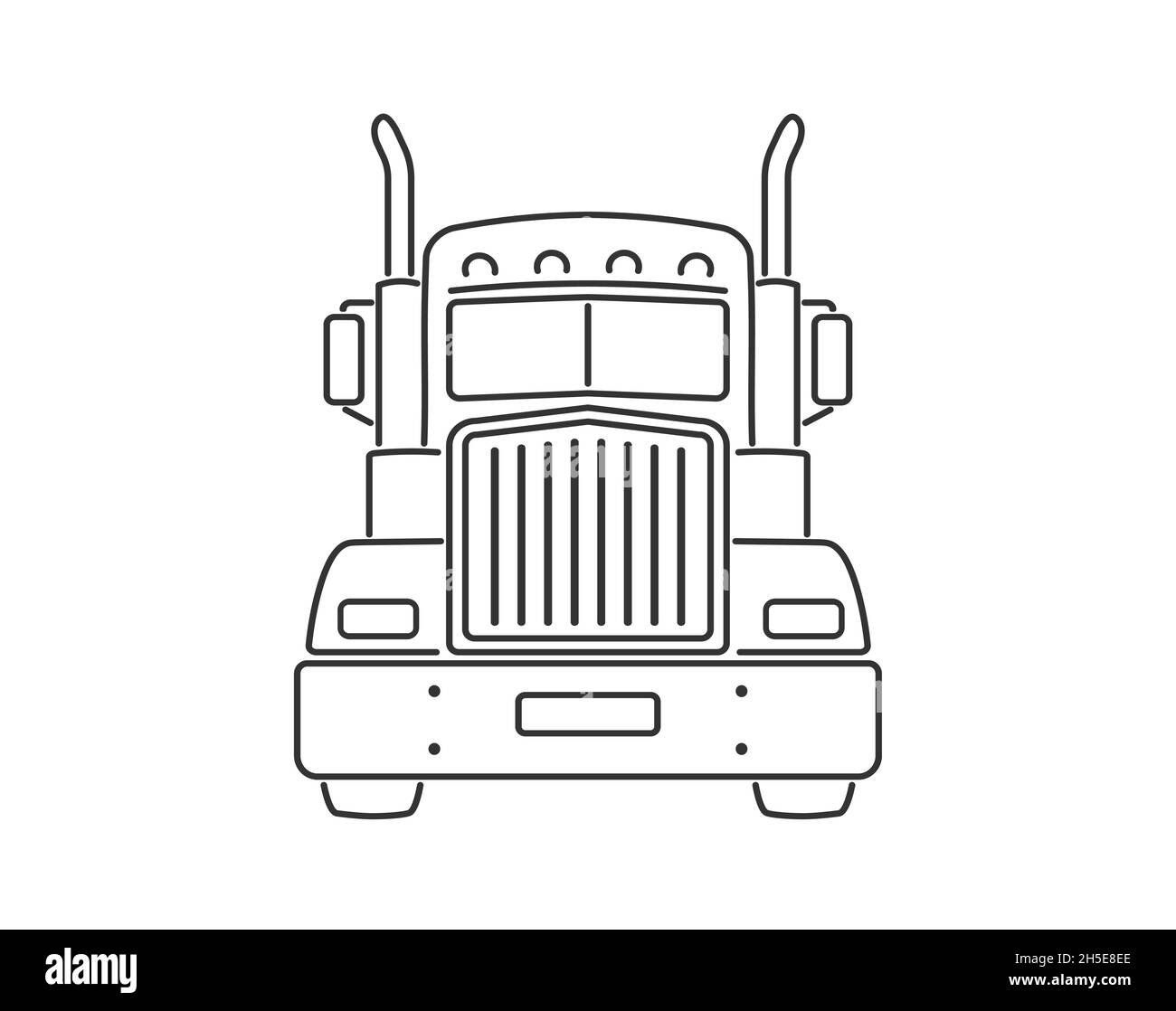 Semi truck isolated cab hi-res stock photography and images - Alamy