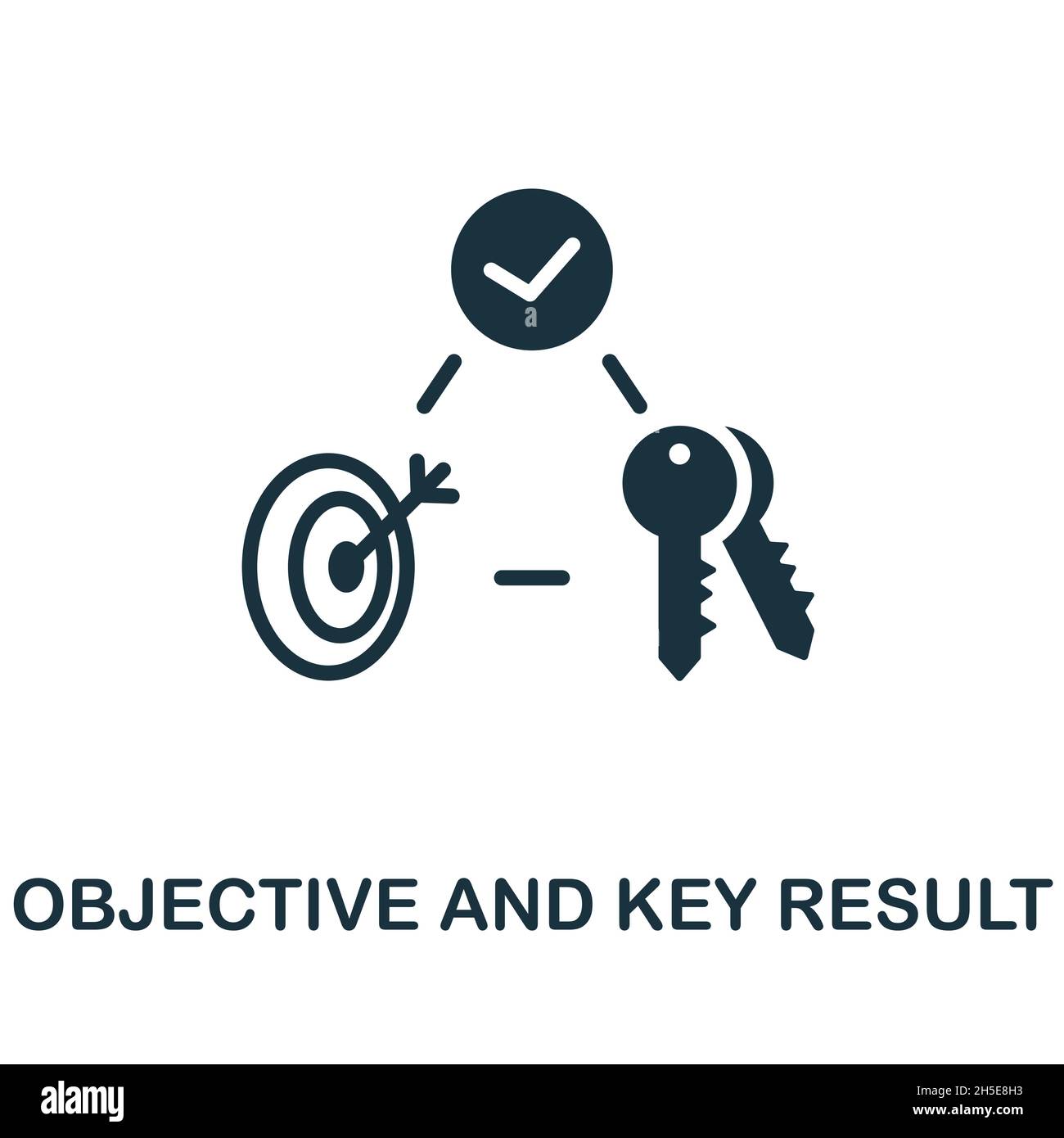 Objective And Key Result icon. Monochrome sign from digital ...