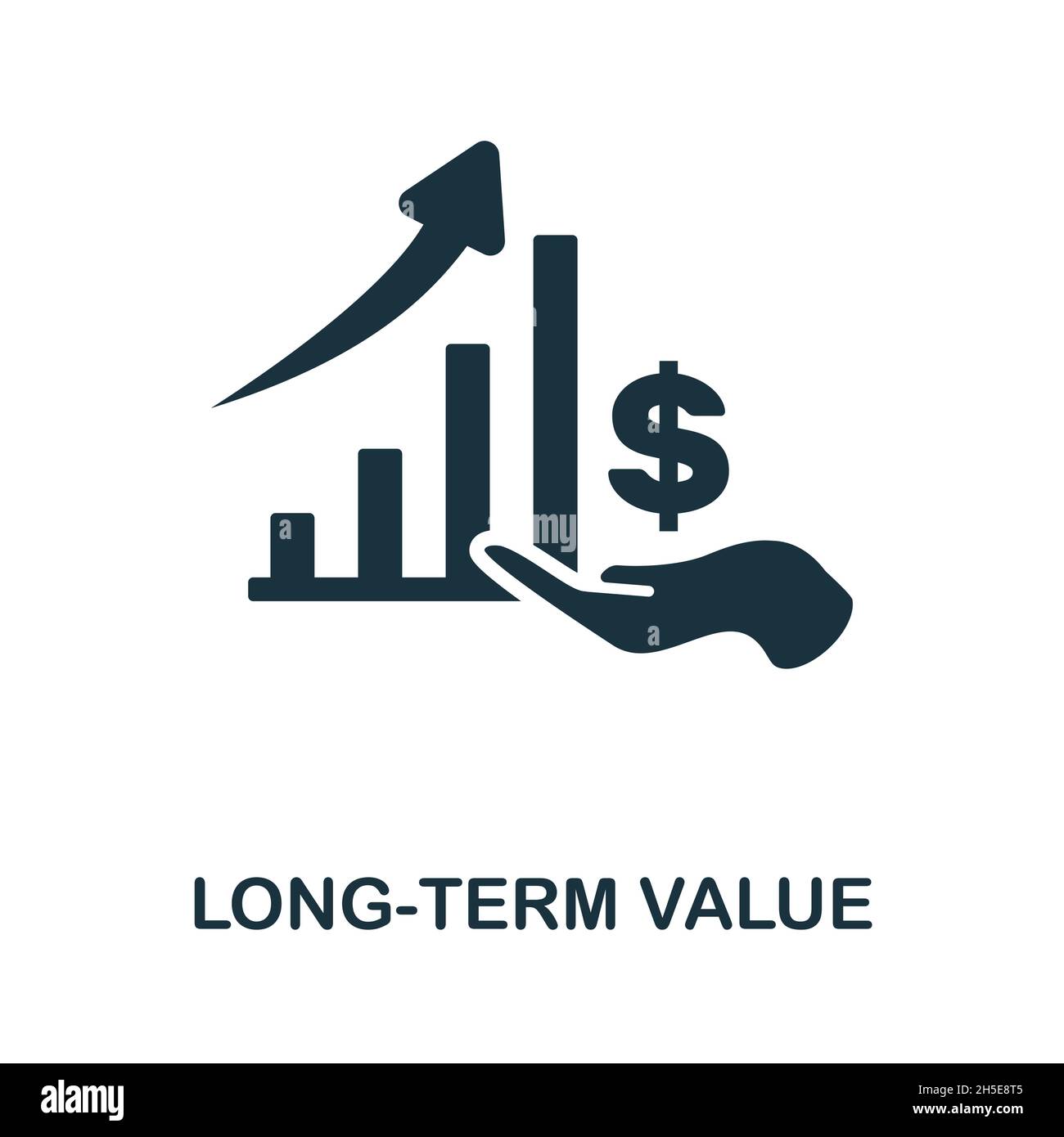 Long-Term Value icon. Monochrome sign from digital transformation ...