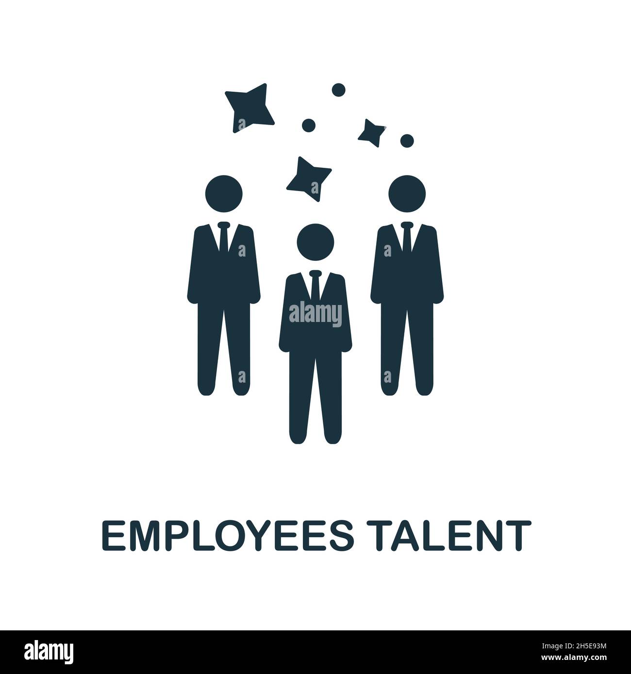 Employees Talent icon. Monochrome sign from digital transformation ...