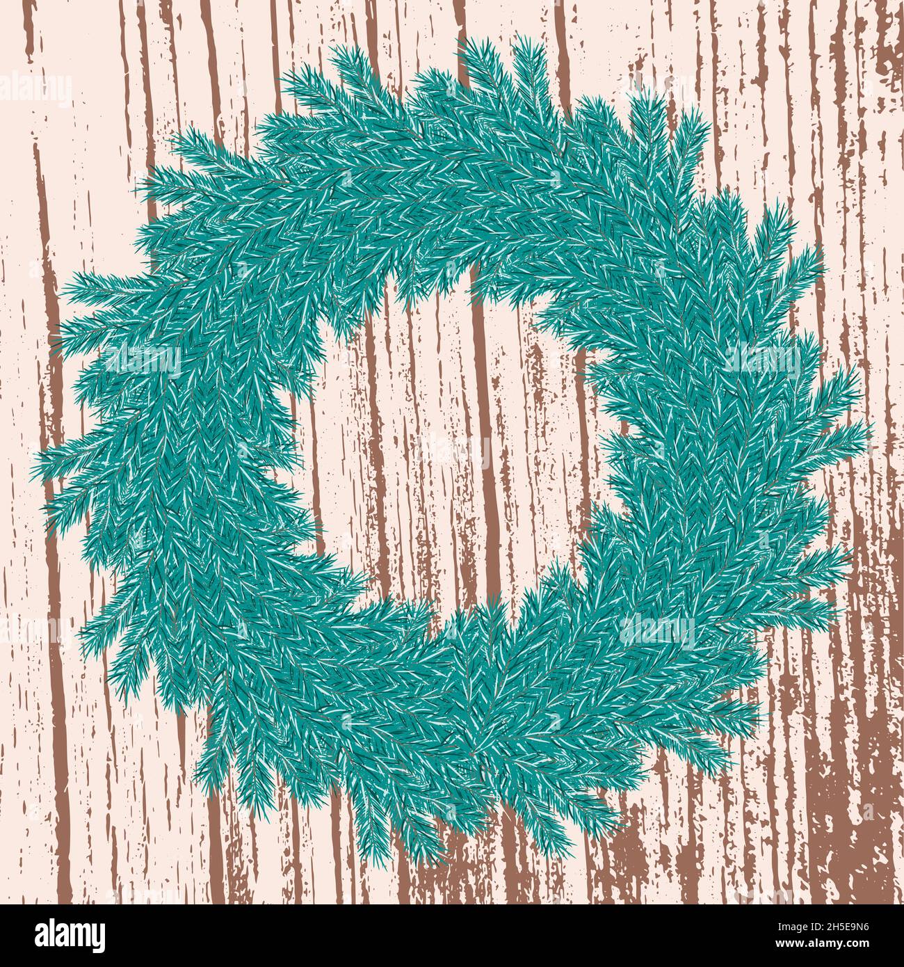 Christmas composition wreath on Stock Vector Images - Alamy