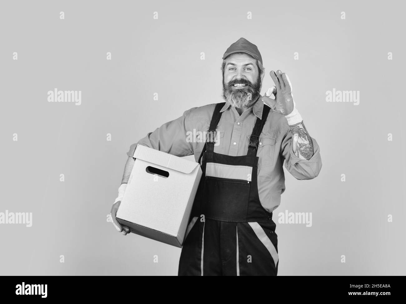 Post shipment. Shopping. Bachelor day. Forced to move. Man courier hold ...