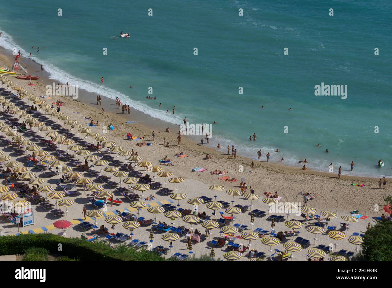 Seascape; La Spiaggiola beach, Numana, Conero,Marche, Italy, Europe ...
