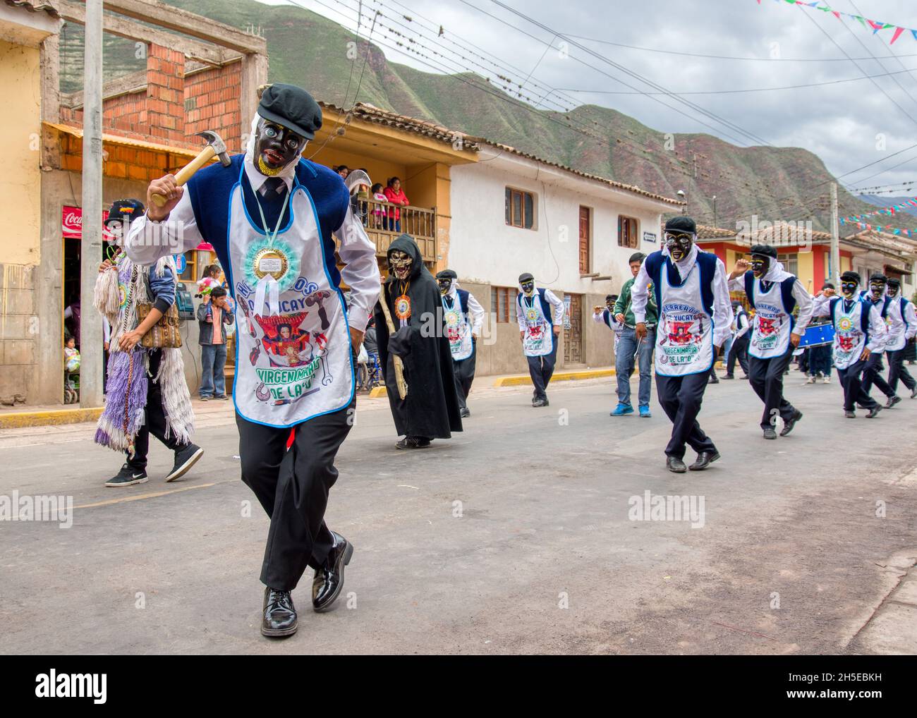 Cusco, Peru : 26th December 2016: Locals parade at a festival in the ...