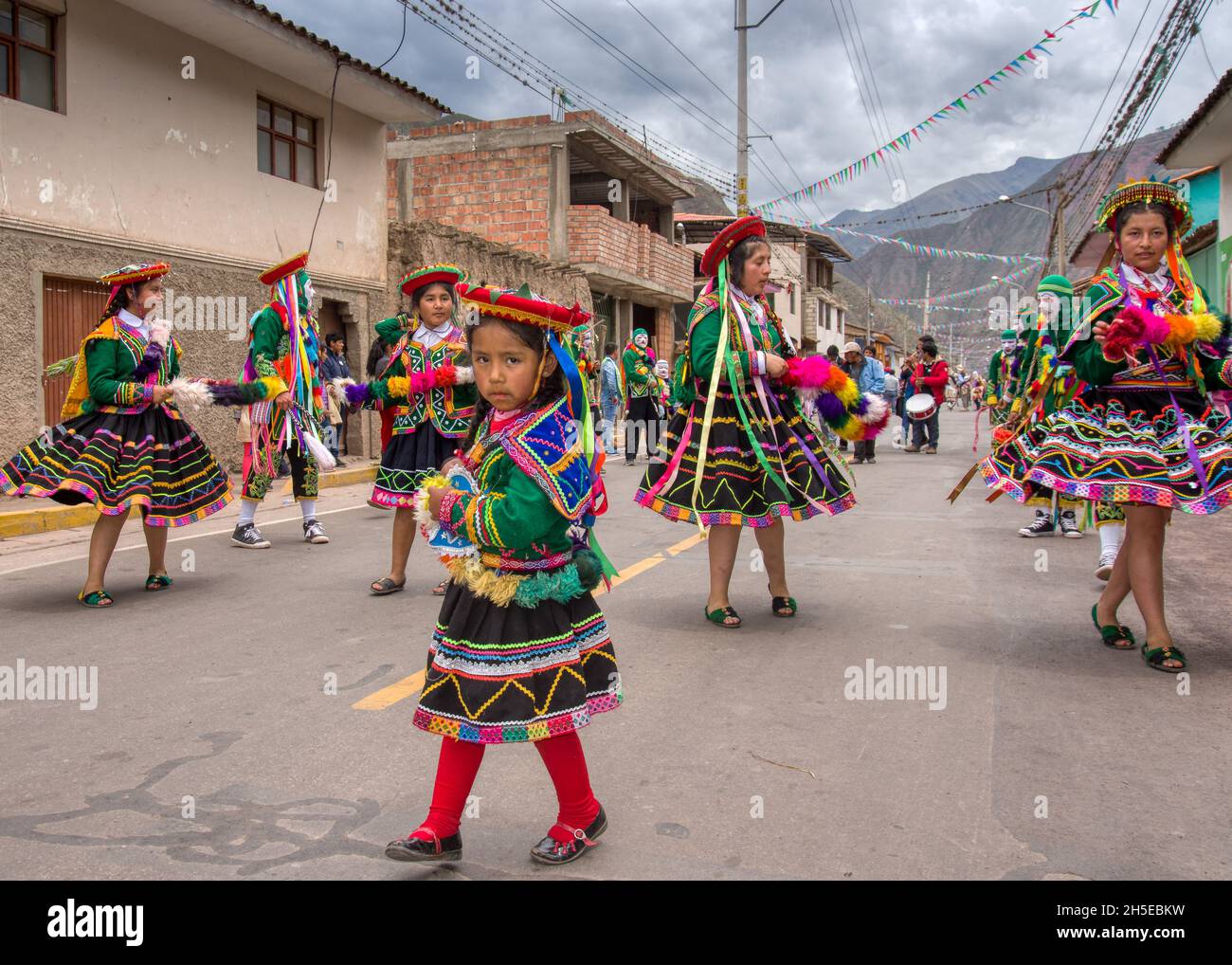 Cusco, Peru : 26th December 2016: Locals parade at a festival in the ...