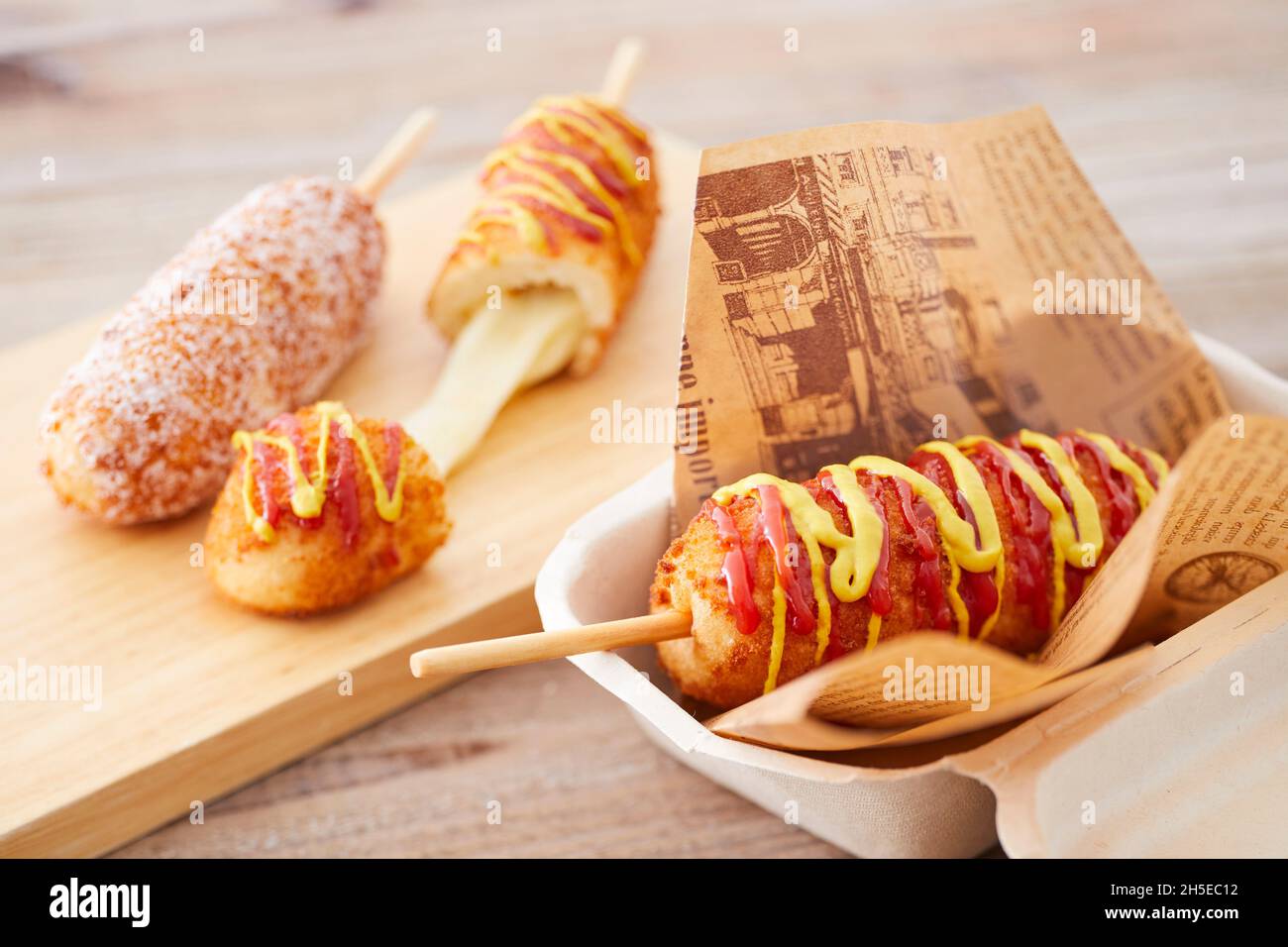 Korean corn cheese hi-res stock photography and images - Alamy